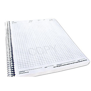 BARBAKAM Lab Notebook 100 Carbonless Pages Spiral Bound (Copy Page Perforated)