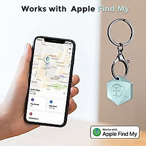 Swissdigital Design Key Finder Locator Works Apple Find My Bluetooth, Tracker Works with Apple Find My for Backpacks, Keys and Personal Items