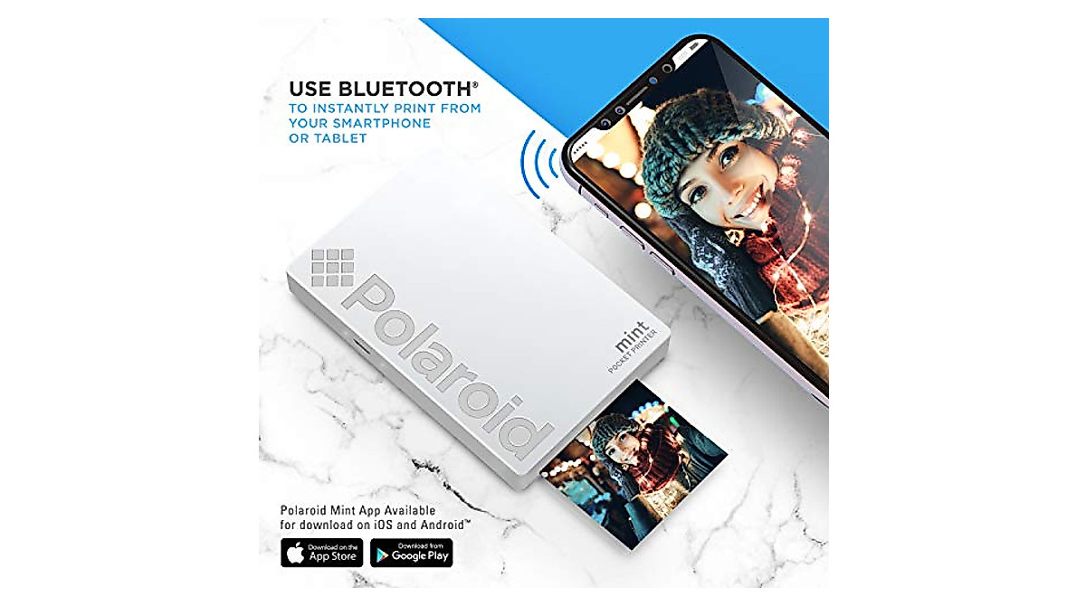 Zink Polaroid Mint Pocket Printer W/ Zink Zero Ink Technology & Built ...