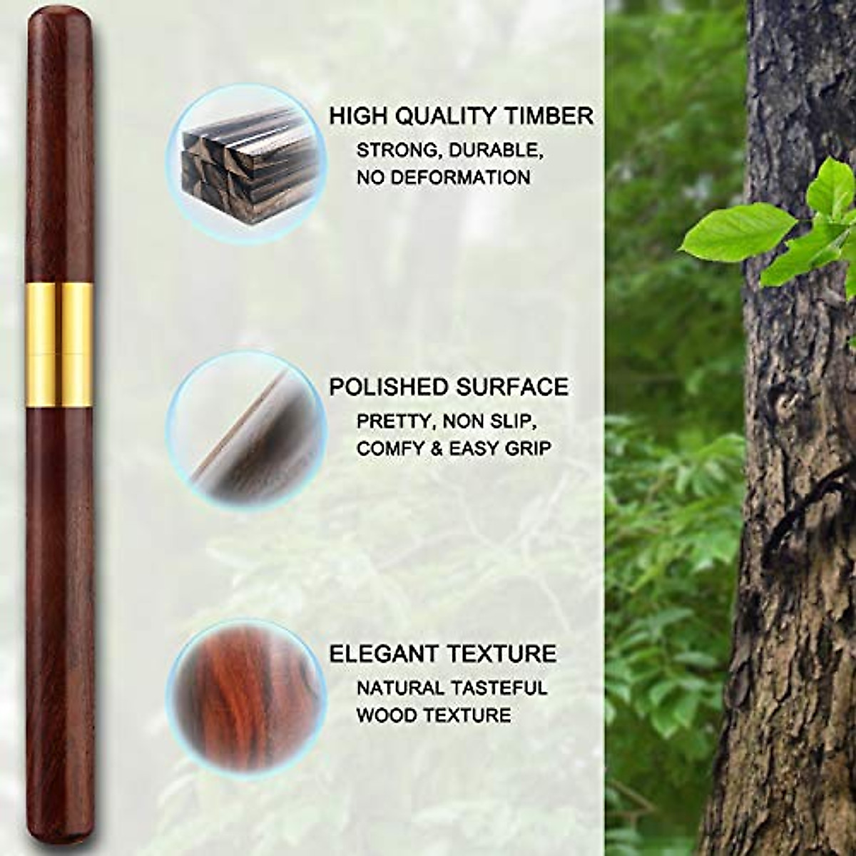 Ice Picks in Gift Box - Premium Stainless Steel Ice Picks Kitchen Tool with Wooden Handle Safety Cover Portable for Bars Restaurant Home Bartender Picnics Camping, 1PCS (EbonyWood 9")