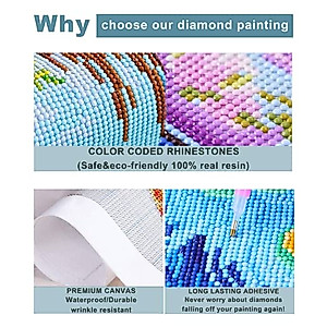 QUITEDEW Cartoon Diamond Painting Kits for Adults,Anime Diamond Art,Castle Diamond Painting.Home Interior Decoration Diamond Painting, Size 12 * 16 Inch.