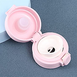 Stainless steel vacuum insulation Cup lovely pea cup student Mini bouncing cup (420ml, Beige)