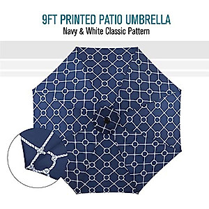 Sophia & William Patio Dining Set 6 Pieces with 9 ft Umbrella, 1x Square 37"x 37" Dining Table, 4 Swivel Chairs Furniture Set for Outdoor Garden Lawn Pool (Umbrella Base Not Included)