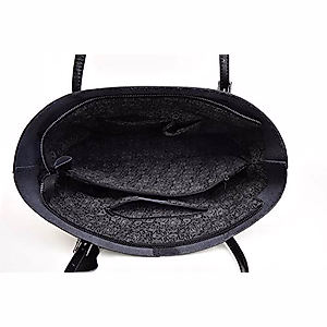 Covelin Women's Handbag Genuine Leather Tote Shoulder Bags Soft Hot Black