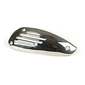 Genuine OEM Exhaust Heat Shield for Vespa ET2, ET4, LX, LXV, Primavera, S, Sprint 50cc - 150cc OEM# 479178, 841820, 845465, B013966, B0139665, 8454655 (Chrome)
