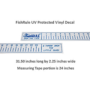 Fish Ruler - 24 inch Boat Ruler - Fishing Measuring Tape by FishRule