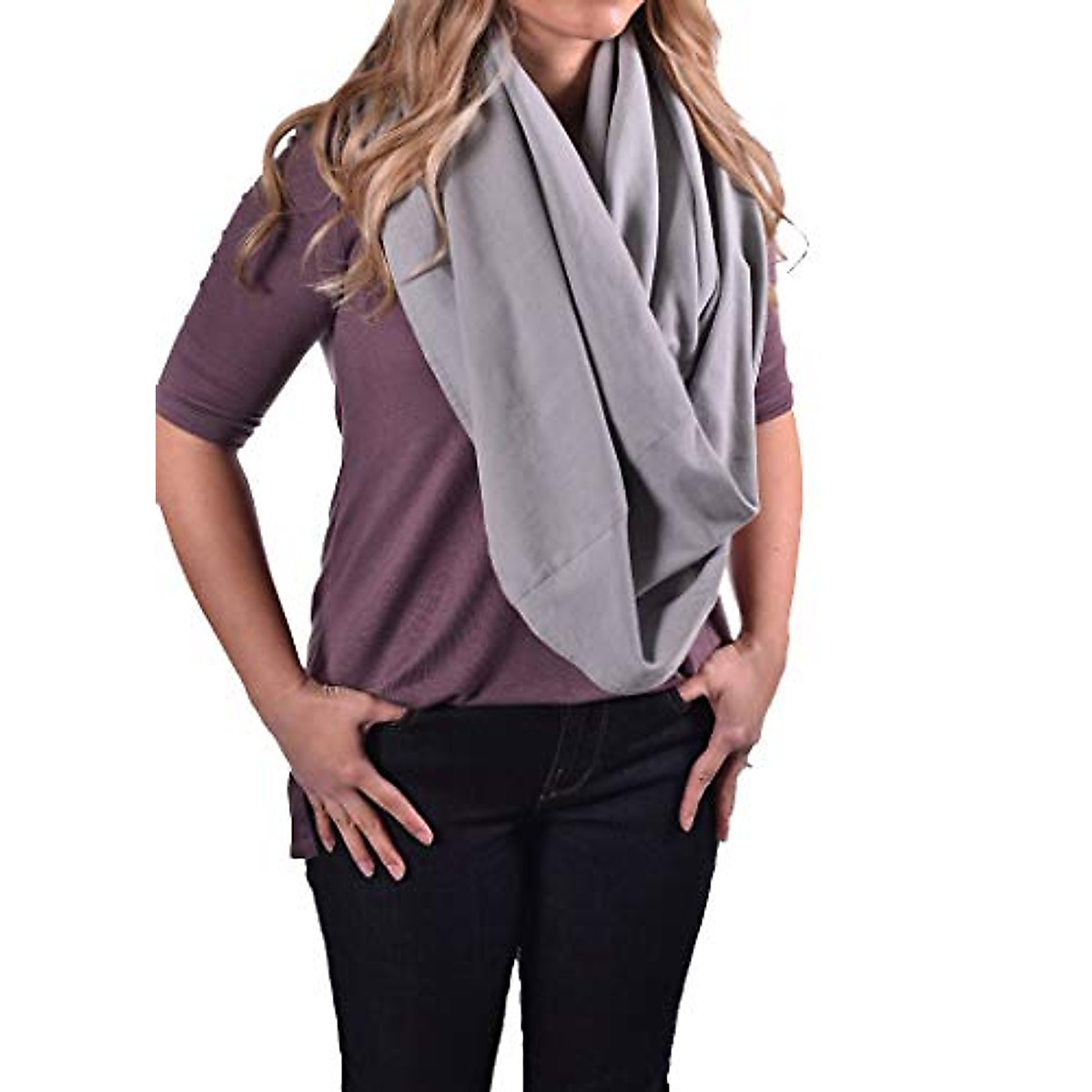 First and ONLY Multi-Use Nursing Cover You Don't Need to Hold Up to See in Breathable with 360 Coverage, Breastfeeding Scarf, Canopy, Car Seat Cover, Poncho (Latte Stone Grey) infineni by nenikanopi
