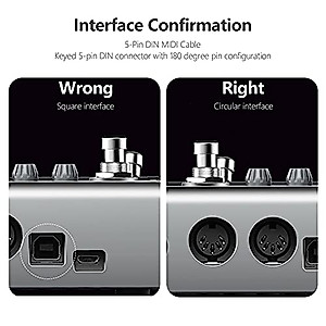 Mellbree MIDI Cable, 2-Pack 3-Feet Male to Male 5-Pin MIDI Cable Compatible with MIDI Keyboard, Keyboard Synth, Rack Synth, Sampler, External Sound Card, Sound Source and Other Music Gear