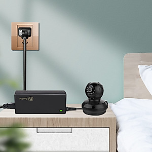 Gonine Security Camera Power Supply 12V 5A Power Cord with 8 Way Power Splitter Cable, 12 Volt 5A 60W Power Adapter for 12Vdc Lorex, Samsung, Q-See, Night Owl, Swann and Annke CCTV Cameras.