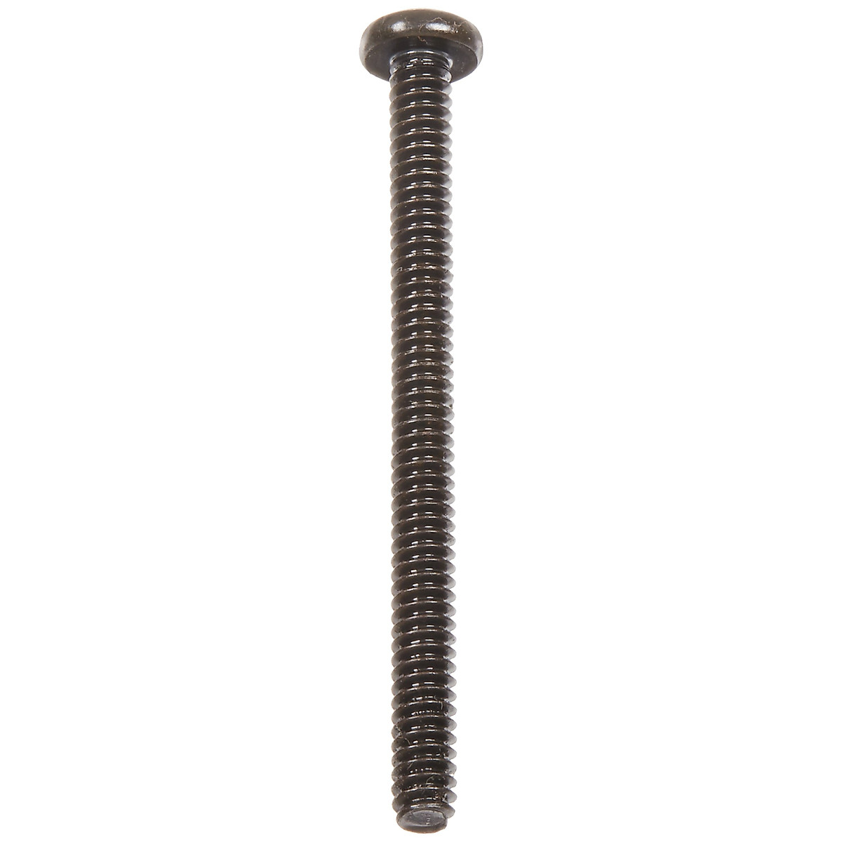 Small Parts Steel Pan Head Machine Screw, Black Oxide Finish, Meets ASME B18.6.3, #2 Phillips Drive, #6-32 Thread Size, 1-3/4" Length, Fully Threaded, Import (Pack of 100)
