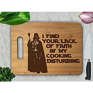 Vader Sith Bamboo Cutting Board, Wedding Gifts, Housewarming Gift, Christmas Butcher Block