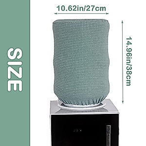 Water Dispenser Barrel Dust Cover, Bucket Accessories Elastic Fabric Reusable Furniture Cover Bottle Protector Home Office Kitchen Water Dispenser Decoration for 5 Gallon Water Bottle (Green)