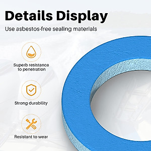 Gearcase Drain Plug Seal, Lower Unit Drain Plug Seal Washer Gaskets 10Pcs 3/8”-16 Oil Drain Plug Seal Washers Compatible with Most Mercury/Mariner Outboards and Mercruiser