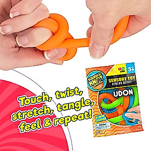 Ramen & Udon Textured Stretchy Noodles (2 Packs) Strings and Super Sensory Fidget Toys for Adults and Kids Stocking Stuffers Fidget Pack. Autism, Anxiety Tactile Toy Kids Party Favor R&U-4799-2s