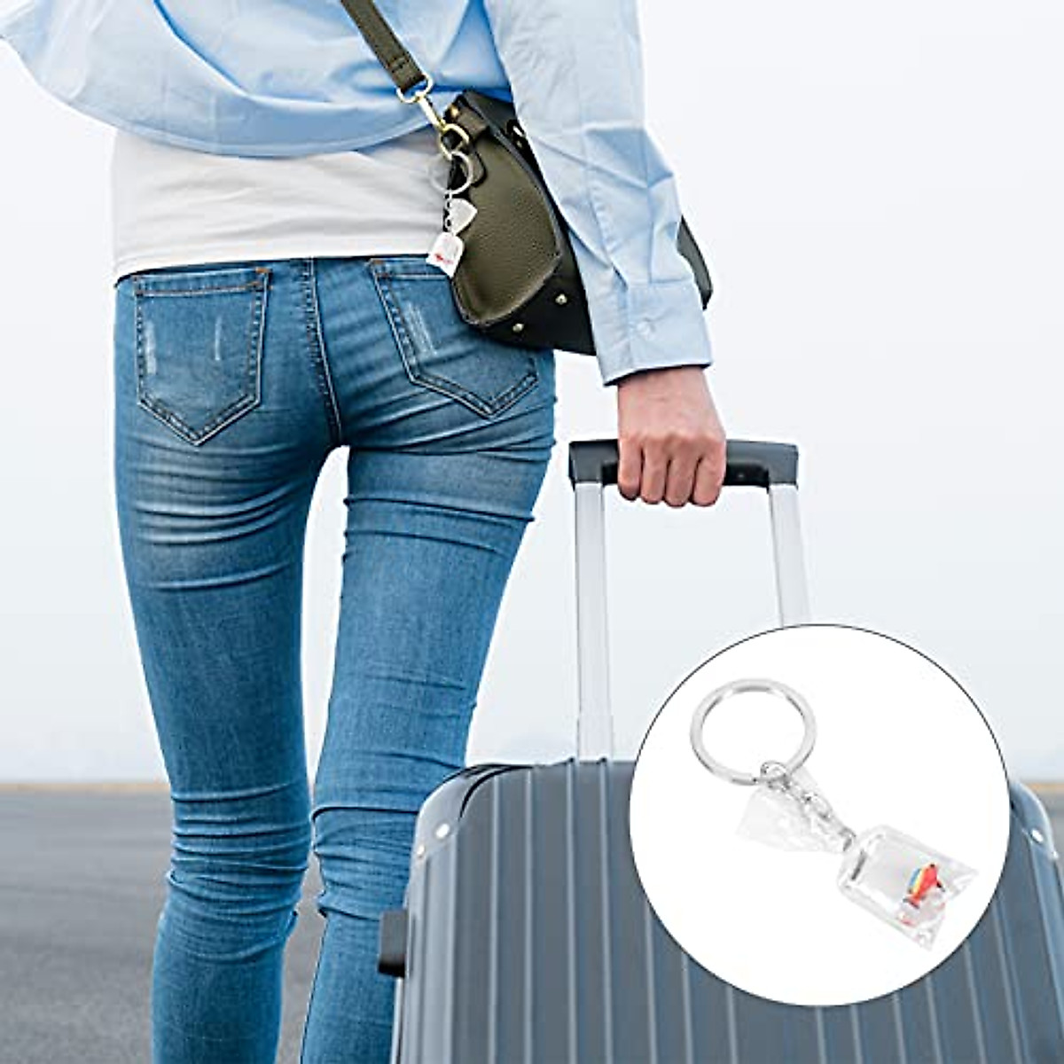 Generic Fish Charm Keychain Fish Water Bag Charms Tropical Fish Key Ring Bag Pendant Decors Orange 5.20X2.70X0.20cm 25G7A31H103GPEMH