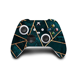 Head Case Designs Officially Licensed Elisabeth Fredriksson Deep Teal Stone Art Mix Vinyl Sticker Gaming Skin Decal Cover Compatible With Xbox Series S Console and Controller Bundle