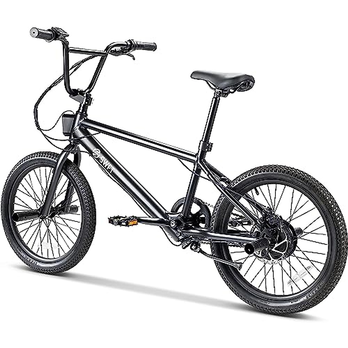 SWFT Electric BMX Bike- 35mi Operating Range, 20mph, 20” Performance Wheels, Front & Back Pegs, LCD-Display, Adult E Bike- Black