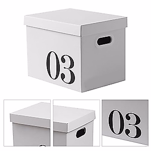 Airshi Cardboard Storage Box Portable Storage Box MultiPurpose Dust Proof Large Capacity Simple For Bedroom For Dorm (No.3 Box)