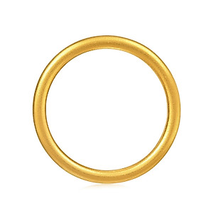 CHOW SANG SANG Cultural Blessings 999.9 24K Solid Gold Price-by-Weight 1.87g Gold Band Stacking Ring for Women 93711R | Our Size 18 / US 8.25