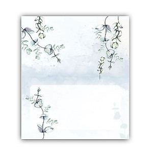 Stonehouse Collection | Floral Eucalyptus Table Tent | Neutral Name Card With Flowers | Wedding Place Setting | 25 CountRose (Eucalyptus)