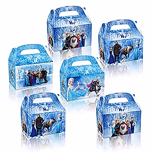OU RUI 12Pcs Frozen Theme Party Supplies Frozen Party Candy Box Gift Bags Kids Party Decoration