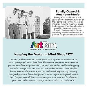 ArtBin 6955RK Super Satchel 1-Compartment Box, Art & Craft Organizer, 1-Pack, Translucent Blush