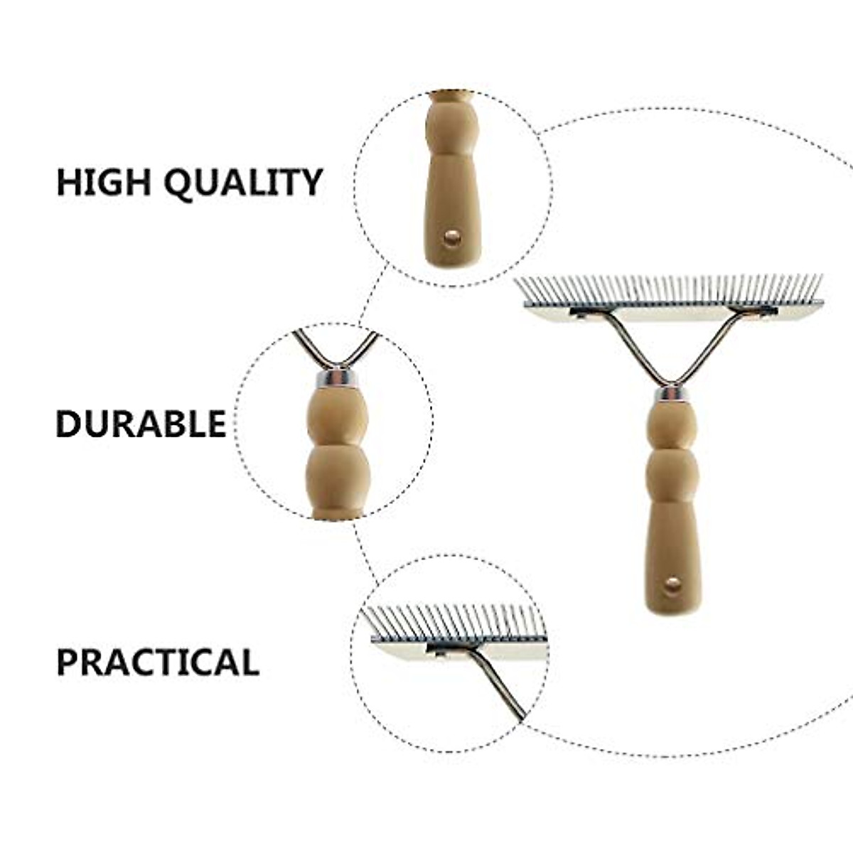 Balacoo Dog Hair Brush Metal Comb Horse Hair Comb Horse dematting brush Hair Cleaning Comb Cleaning Brush Cleaning dog rake Accessory dematting rake Mane Comb Dog Hair Brush Metal Comb