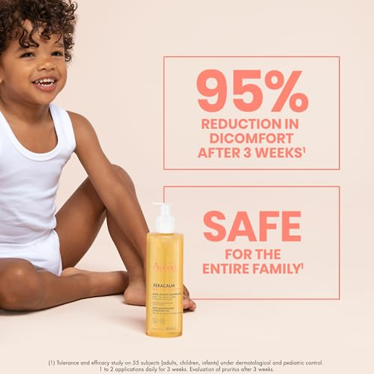 Avene XeraCalm A.D Lipid-Replenishing Cleansing Oil, Atopic Dermatitis, Eczema-Prone, Fragrance-Free, Pump, 13.5 Oz