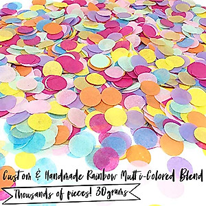 TECCA Confetti - Premium Quality Colorful Tissue Paper Confetti Circles - Specially Crafted for Birthdays, Weddings, Baby Showers, Arts & Crafts, Packaging and More!