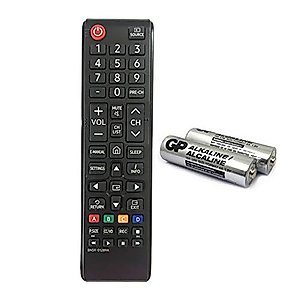 BN59-01289A Replacement for Samsung TV Remote Control (Non Universal) for UN55MU6290F UN40MU6290 UN55MU6490 UN55MU6071F UN65MU6070F UN40NU7100 UN43MU6290 UN55MU6290 with GP Alkaline 2pcs Batteries