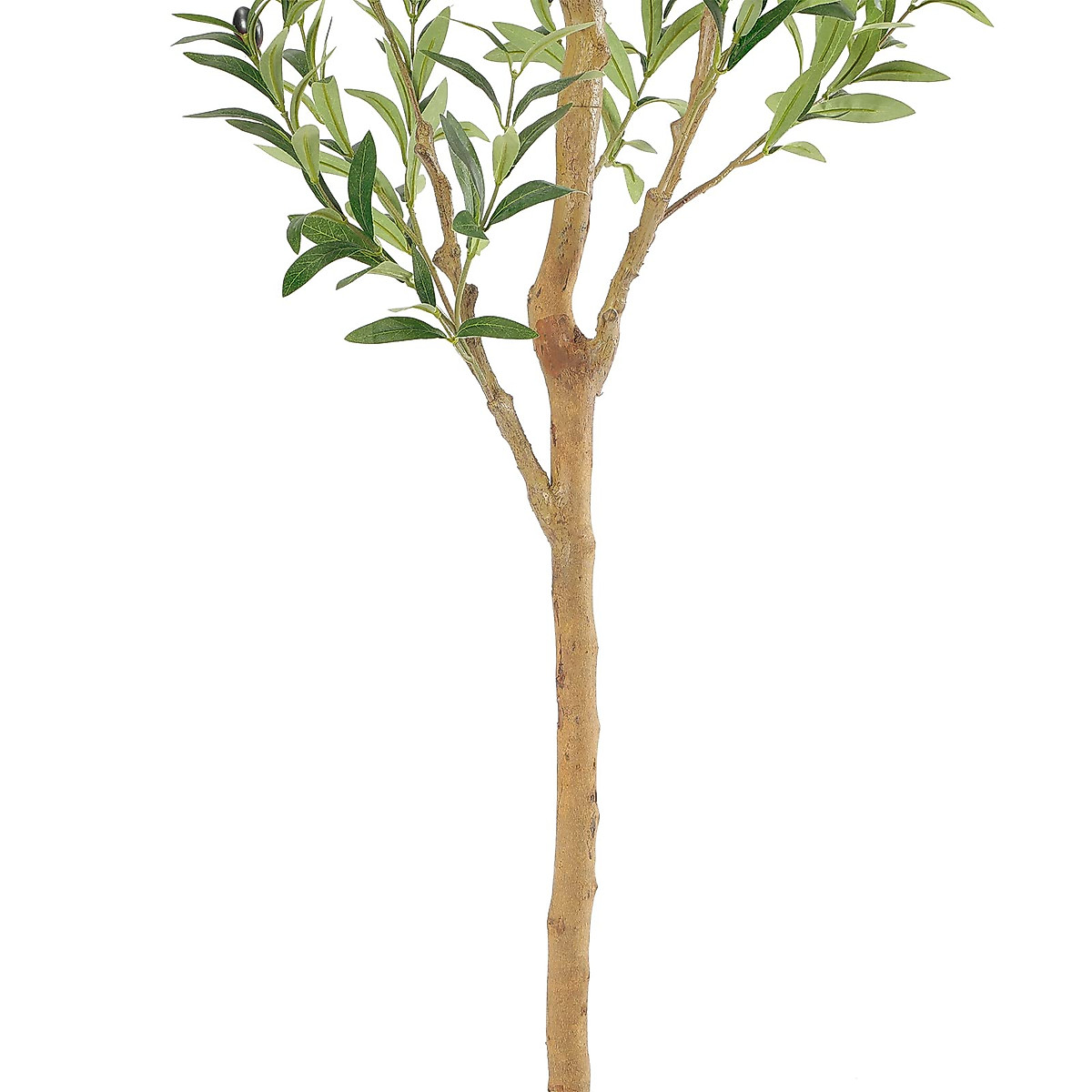 Bellacat Faux Olive Tree 6ft，Olive Trees Artificial Indoor with Natural Wood Trunk and Realistic Leaves and Fruits. 6 Feet(72in) Fake Olive Tree for Home House Office Décor.