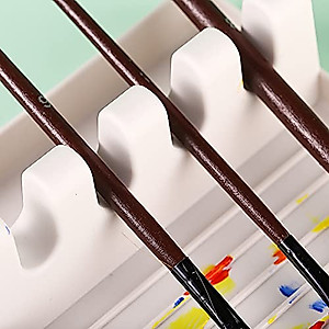 HuSiuSiu BEST Paint brush holder for large paint brush rest with 5 slots suitable for watercolor,oil,acrylic painting party