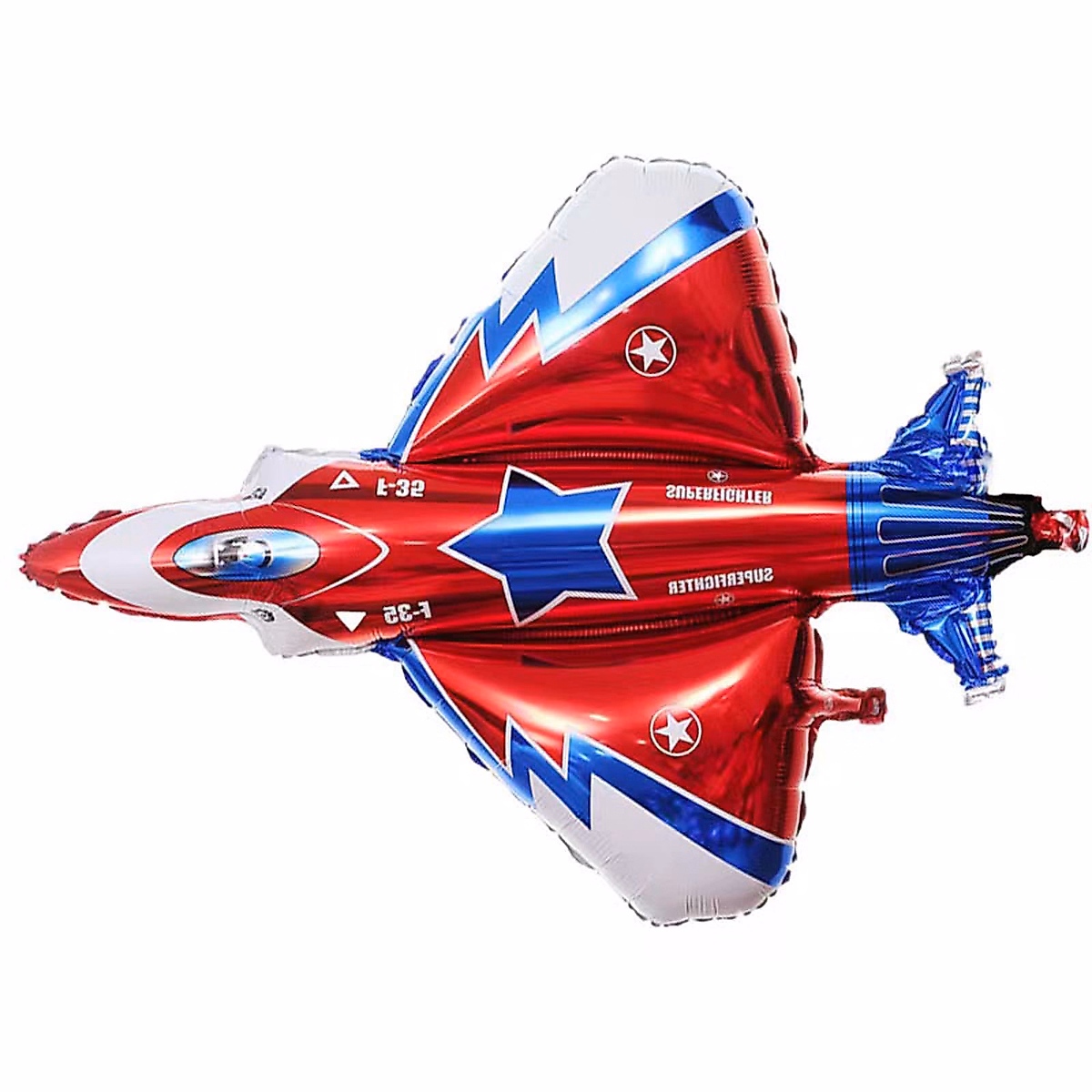 Airplane Balloons Fighter Jet Airplane Ballons Travel Balloons Airplane Shaped Foil Mylar Balloons for Baby Shower Kids' Boys Birthday Party Supplies Decorations