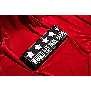 Primitives by Kathy 107576 Would Eat Here Again Wooden Box Sign 9" x 3.25" x 1.75"