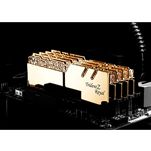 G.SKILL Trident Z Royal Series (Intel XMP) DDR4 RAM 16GB (2x8GB) 3200MT/s CL16-18-18-38 1.35V Desktop Computer Memory UDIMM - Gold (F4-3200C16D-16GTRG)