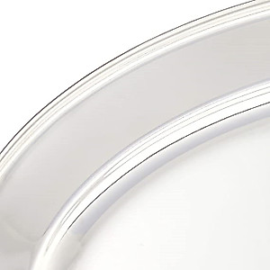 TrueCraftware Set of 2 Stainless Steel 24” Oval Platter- Serving Platters for Appetizer Snack Fruit Cup Cake Server Tray Display Serving Dishes for Entertaining