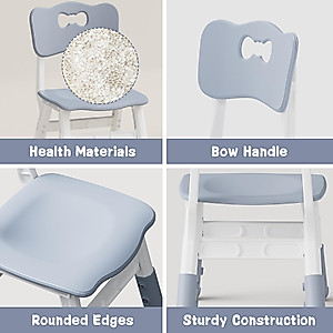 Brelley Kids Chairs Height Adjustable Toddler Chairs for Table, for Indoor & Outdoor Use Classroom/Daycare/Home, Suitable for Ages 2-8