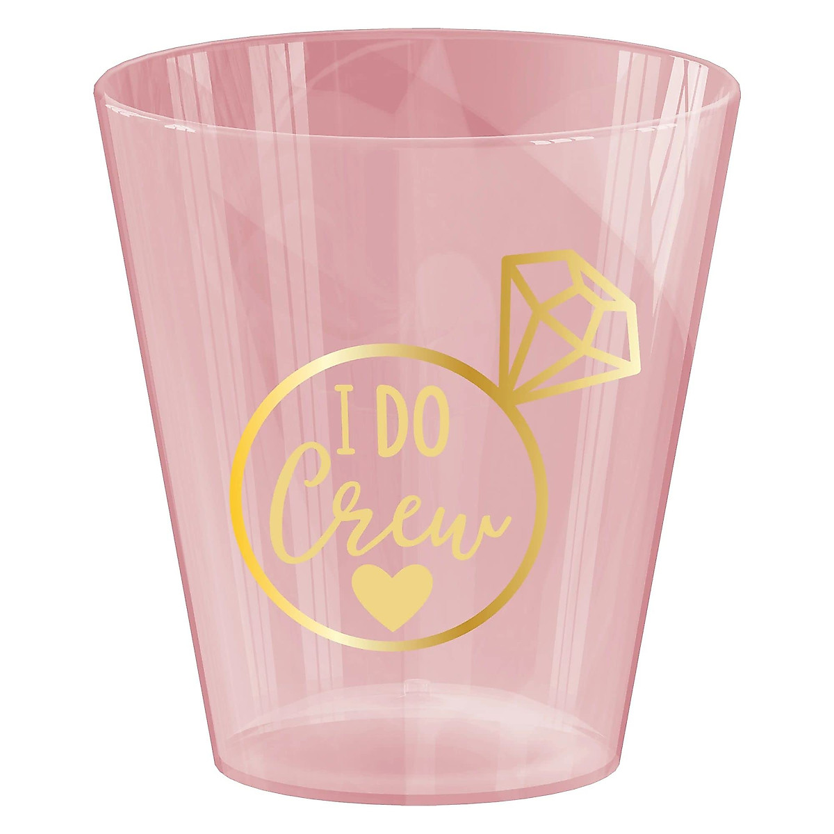 PInk "I Do Crew" Bachelorette Shot Plastic Glasses - 2 oz. (40 Pcs.) - Perfect for Energetic & Unforgettable Nights