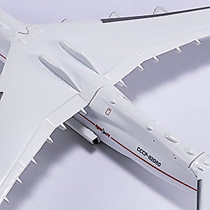 NUOTIE AN-225 Mriya 1:400 Scale Model Aircraft Kit Toy, Metal Die-cast Transport Aircraft Model with Display Stand, Adult Airplane Model Kits Gift (Russia)