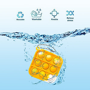 40Pcs Pop PushKeychain Fidget Toys, Pop Toys Hand Playset,Fidget Toys Sets with Keychain Office Desk Toy for Kids Adults