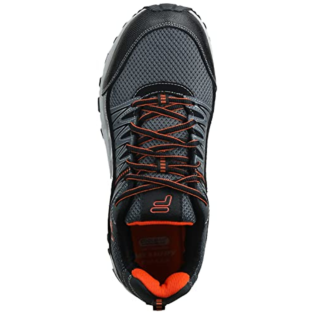 Fila mens Memory at Peak Composite Toe Trail Running Food Service Shoe, Castlerock/Black/Vibrant Orange, 10.5 US