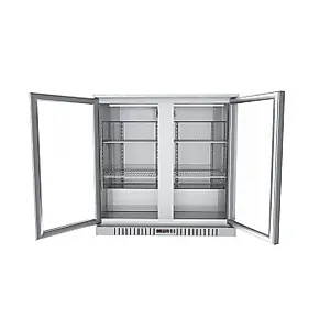 KoolMore BC-2DSW-SS Refrigerator, Double Door, Stainless Steel, 7.4cubic_feet