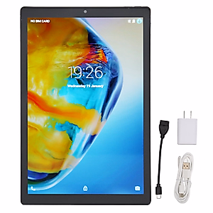 Tablet PC, Blue Dual Camera 10 Inch Tablet for Home (US Plug)