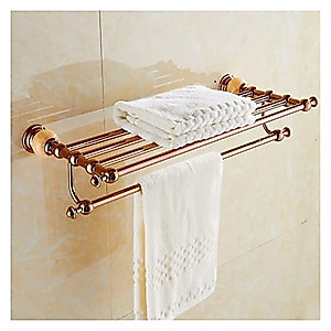Towel BAR Rack Bathroom Towel Rack Wall Mounted Towel Holder,European Antique Bathroom,Jade Bathroom Towel Rack,Wall Mount Towel Shelf