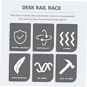 Operitacx 1 Pair Keyboard Rails Computer Slider Track Rail Keyboard Tray Rails Heavy Duty Drawer Slides Keyboard Slides Desktop Stand Keyboard Stand Slider Guide Office Stainless Steel