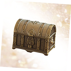 VOSAREA Box Jewelry Box Loose Bead Case Alloy Boxes Toy Storage Cubes Toy Organizer Toy Storage Organizer Portable Buttons Bin Antique Treasure Chest Storage Box Child Screw