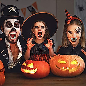 Halloween Teeth Glow in The Dark Fangs Teeth, Dress-Up, Pretend Play (24-Pack)