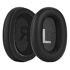Geekria QuickFit Replacement Ear Pads for Mpow H12 ANC, H10, RCA H033C Noise Cancelling Headphones Ear Cushions, Headset Earpads, Ear Cups Cover Repair Parts (Black)