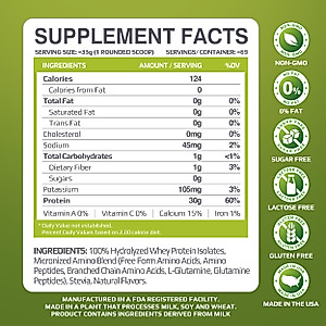 MUSCLE FOOD LABS MFL 100% Isolate Protein l 30g of Protein l 12g Amino Acids l Keto Friendly l Low Carbs l 5 lbs. (Vanilla Bean)