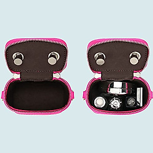 HIYOLALA Cute Mini Purses for Women, Trendy Mini Crossbody Bag with Removable Strap (Hot Pink)